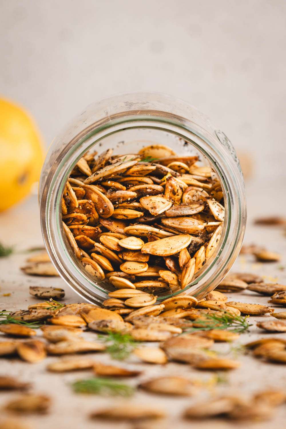 Dill with Lemon Zest Roasted Pumpkin Seeds Recipe